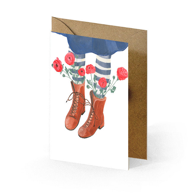 Hand-Illustrated Alice in Wonderland Birthday & Congratulation Greeting ...